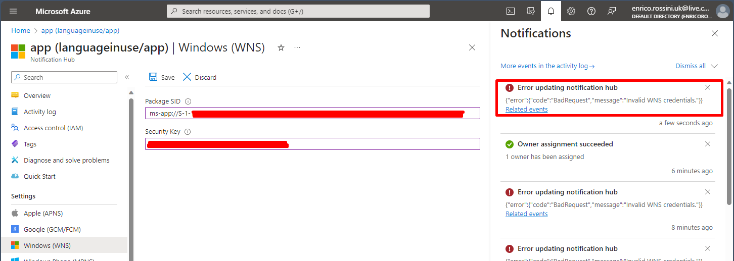 Net 8 Maui And Azure Notification Hub Configuration Is Not Working Microsoft Qanda