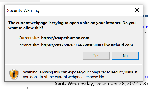 Preventing Security Warnings from Outlook - Microsoft Q&A