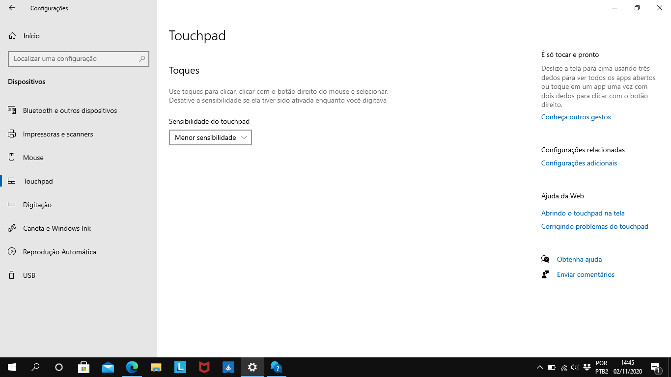 Como desativar o Touchpad? - Microsoft Q&A