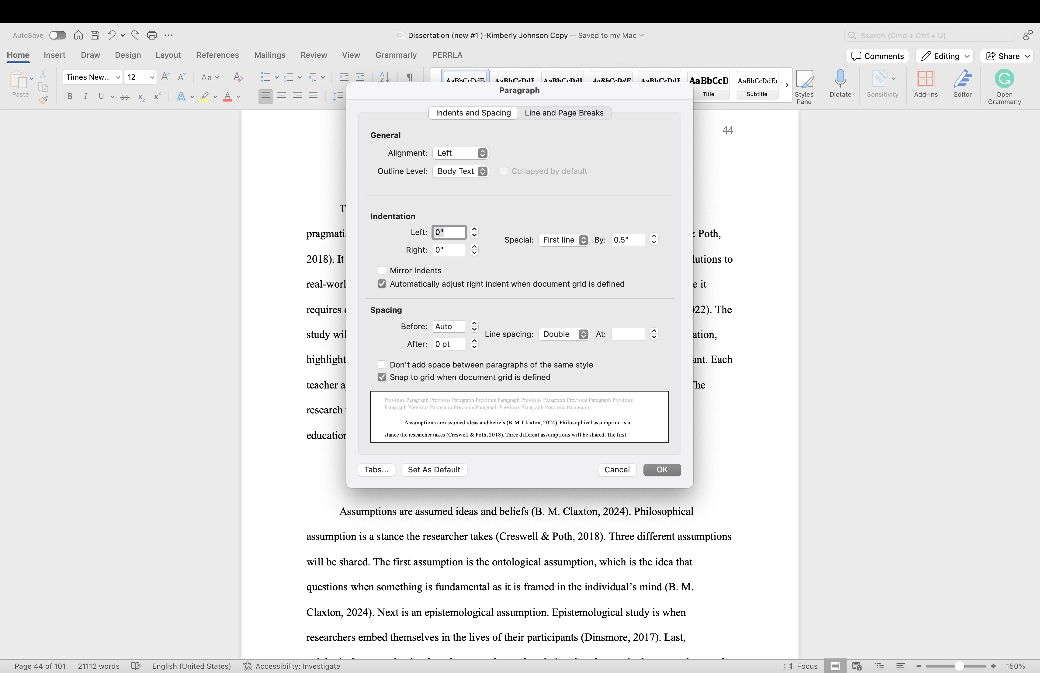 Not double spacing the whole document - Microsoft Q&A