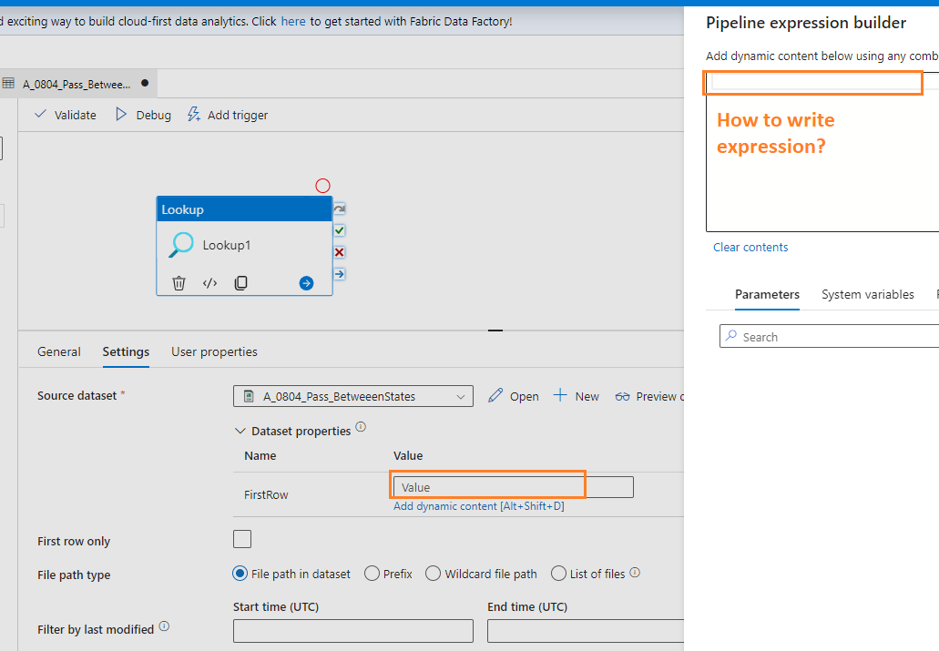 How to write expression to get the output of 2nd row on certain column in csv file? - Microsoft Q&A