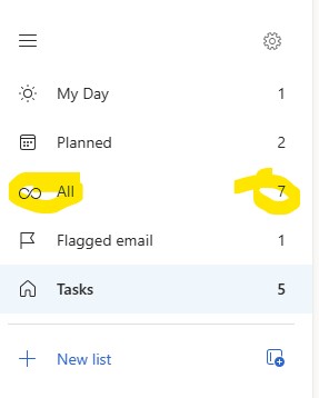 'Ghost' To Do Task Visible in Counter of 'All' - But Nowhere Else ...