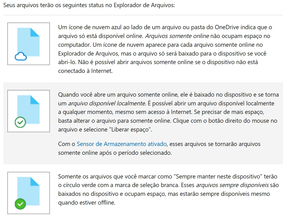 Como faço para manter os meus arquivos salvos somente na nuvem do one ...