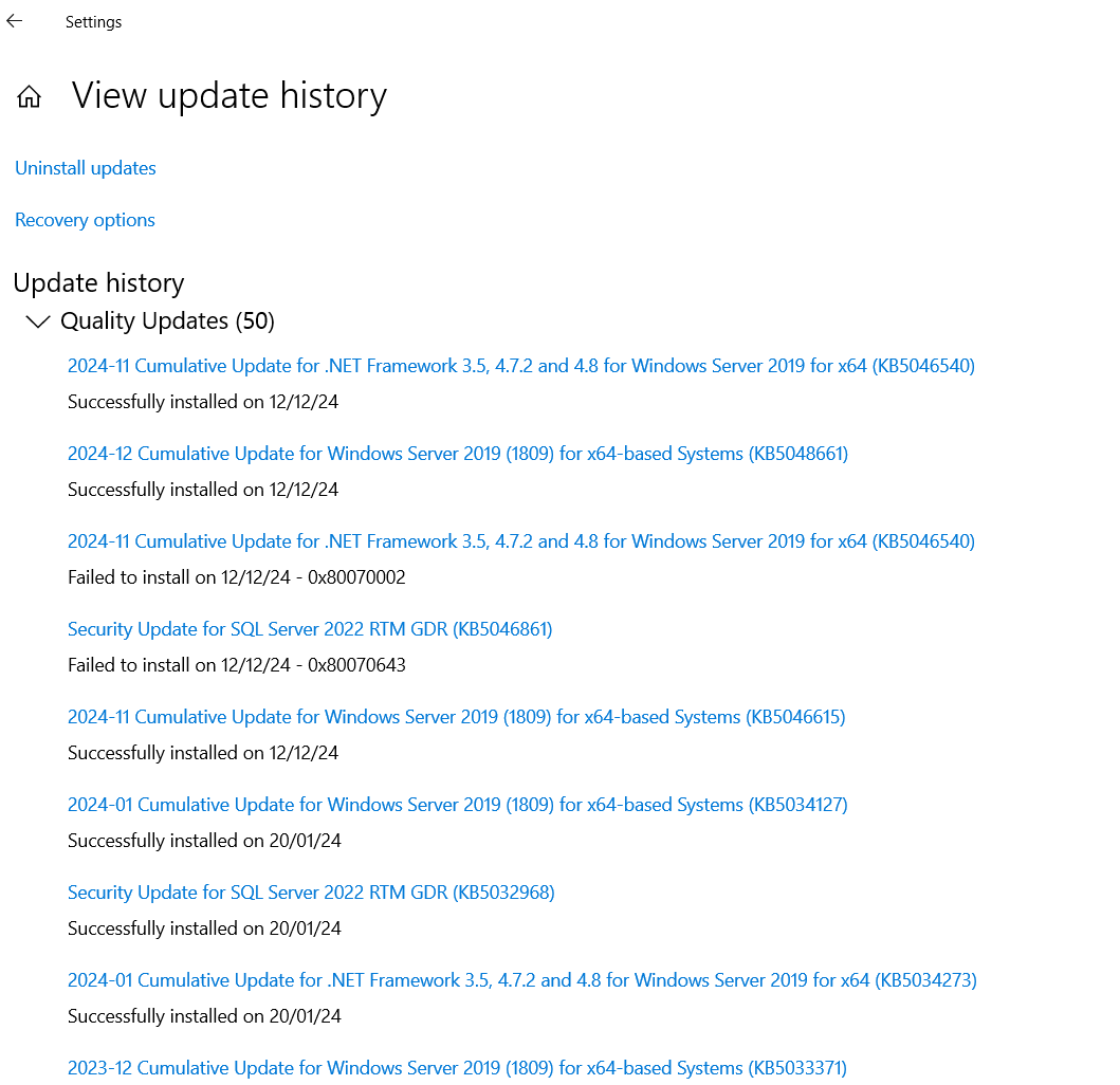 Windows Server 2019 Essential (Winver 1809) .net framework 4.8 Blocking Issues: The .NET ...
