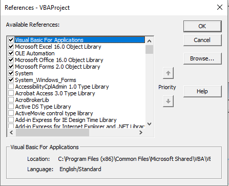 Office365 Excel - incorrect VBA Libraries - Microsoft Q&A