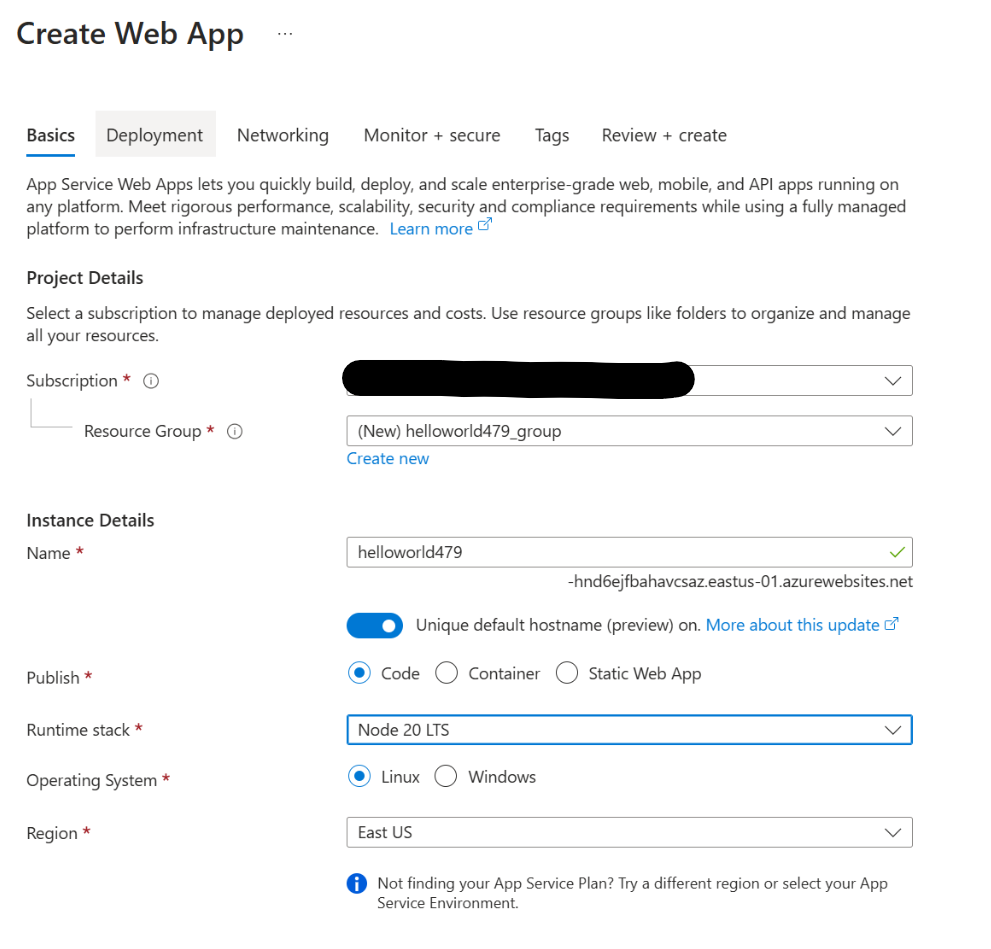 Node Web App on Linux - Without Docker? - Microsoft Q&A
