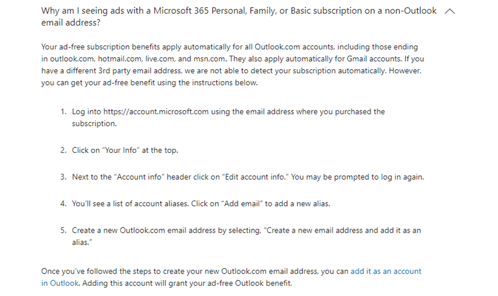 Turn off all ads in outlook? - Microsoft Q&A