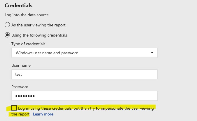 Ssrs Report Error Cannot Impersonate User For Data Source Microsoft Qanda