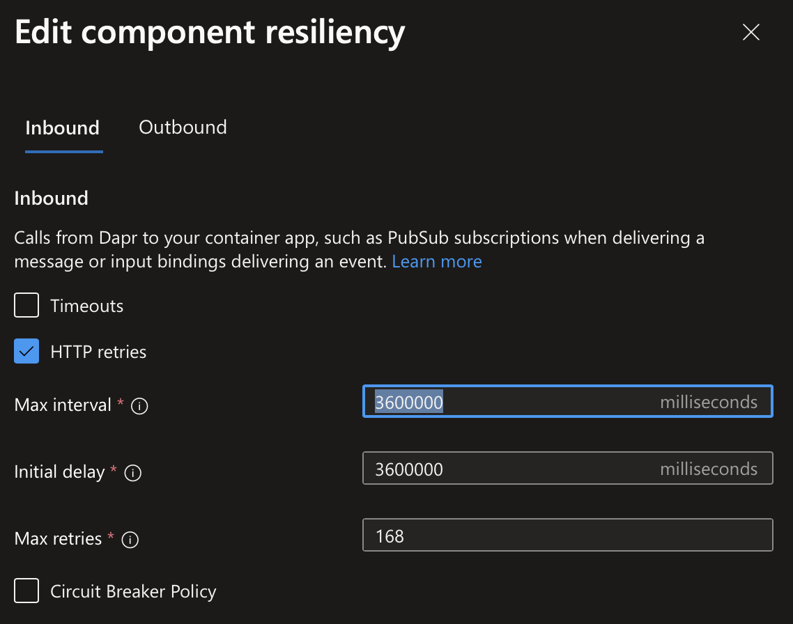 Dapr resiliency not working as expected - Microsoft Q&A