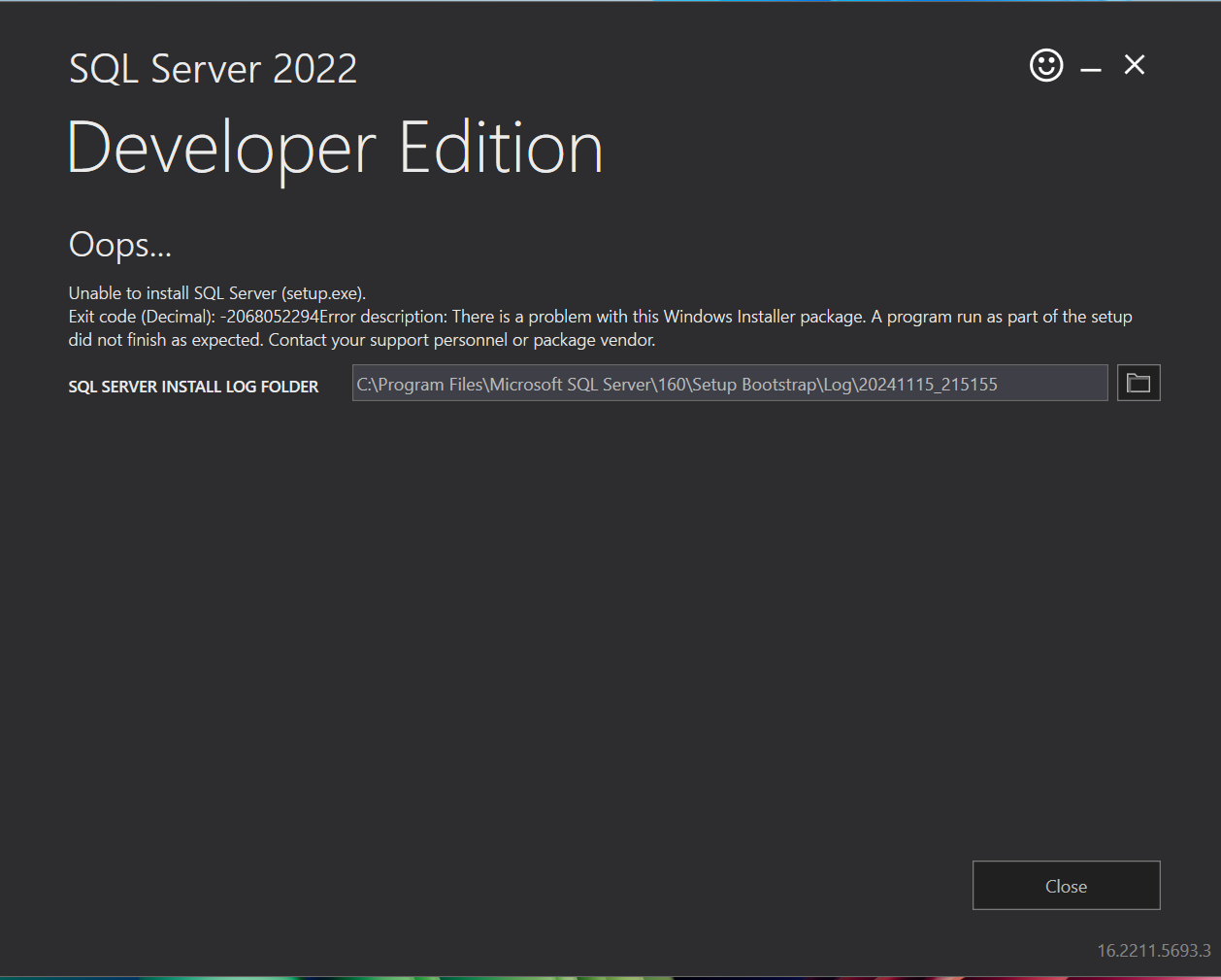 Unable to install SQL server (set.exe). - Microsoft Q&A Unable to install SQL server (set.exe). - Microsoft Q&A