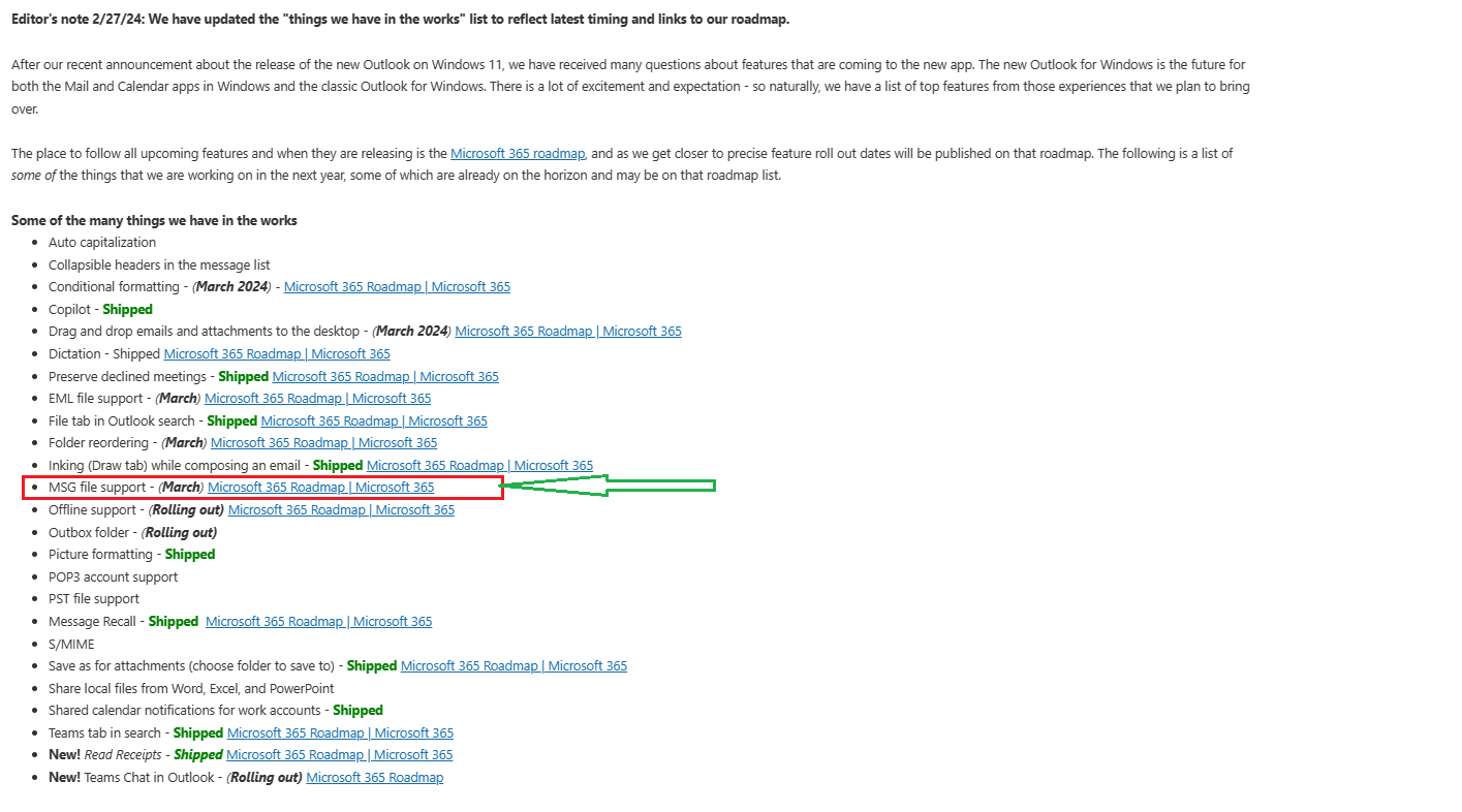 New Outlook Layout - Insert 'mail item' - Microsoft Q&A
