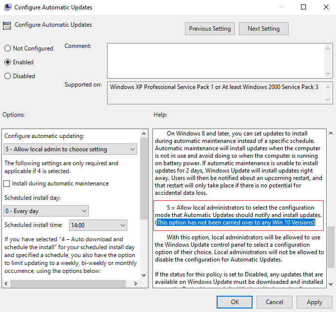 wsus automatic update win 2016 - Microsoft Q&A