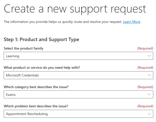 Help in rescheduling exam - Microsoft Q&A