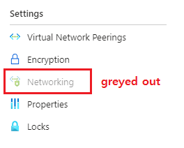 Network blade is greyed out in Azure Databricks - Microsoft Q&A