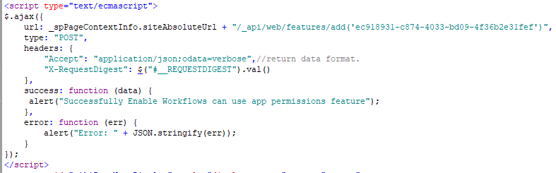 Sharepoint Online 2013 Workflow App Permissions Using Java Script Hi