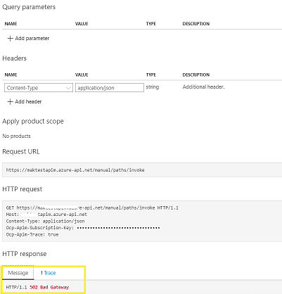 Logic App using GET method not triggering when importing to APIM and calling the APIM end point ...