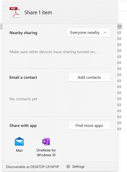 In Windows 11, how do you share a file via outlook from file explorer ...