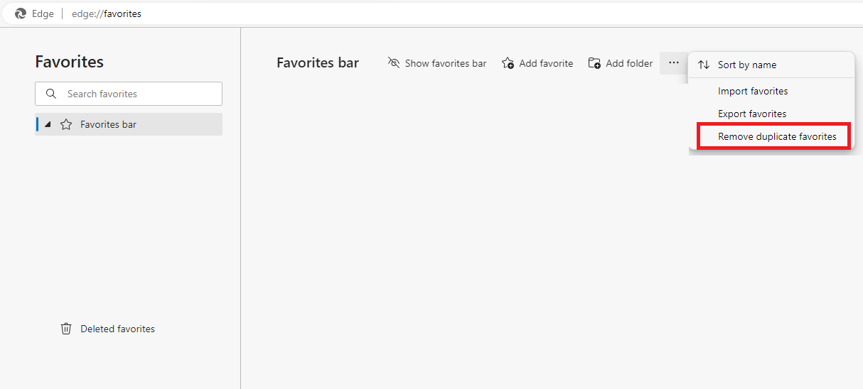 Remove thousands of serialized duplicate entries from favorites in edge ...