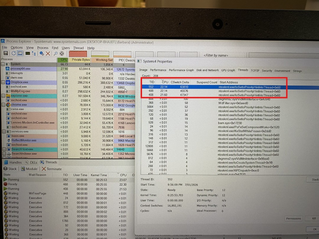 Troubleshoot high CPU usage after upgrading old laptop to Windows 11 ...