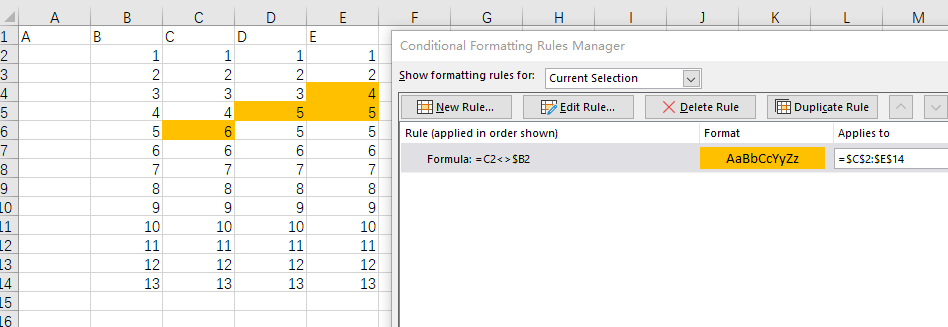 Dynamically Comparing Multiple Columns In Excel In The Same Sheet