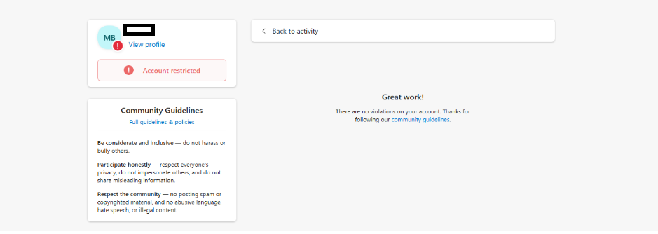 Why is my account still Restricted - Microsoft Q&A