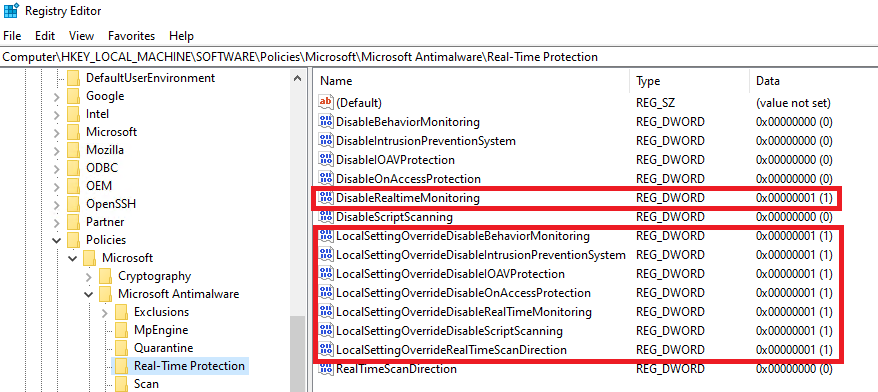 Settings System Center Endpoint Protection Validation - Microsoft Q&A