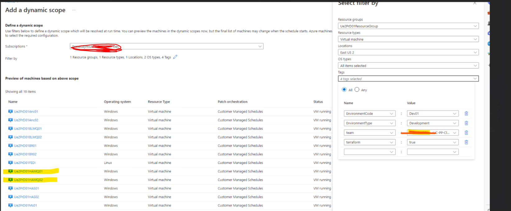 Why unnecessarily untagged machines it is showing in the dynamic scope - Microsoft Q&A