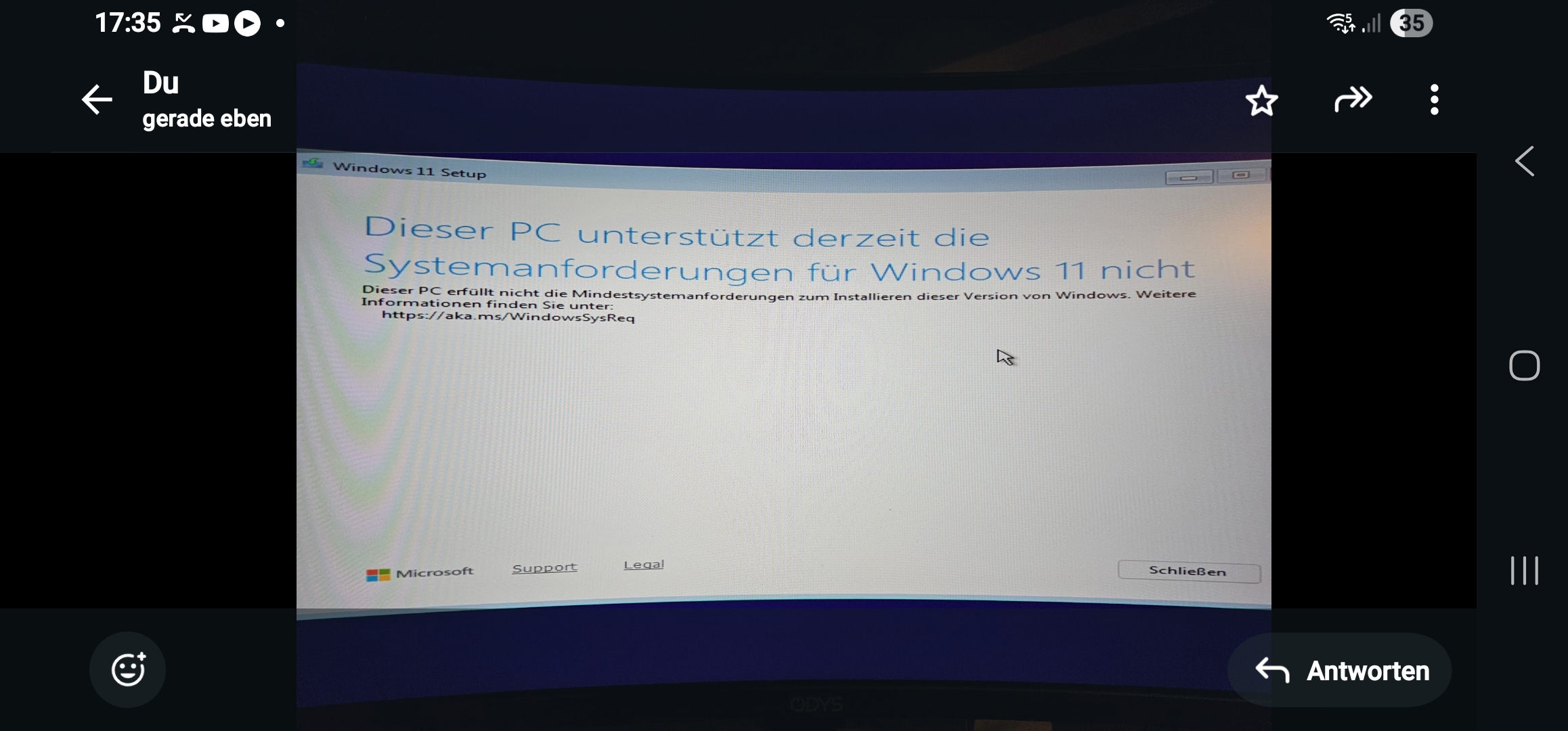 Windows installation klappt nicht, - Microsoft Q&A
