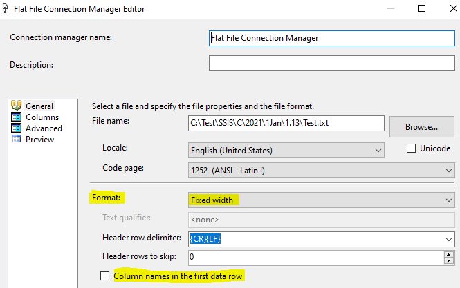 Ssis Row Delimiter With And Microsoft Qanda 2209