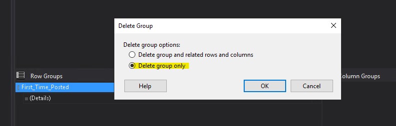 SSRS report - pivoting data (last columns grouping) - Microsoft Q&A
