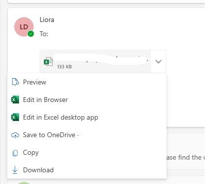 save as option for an attachment - Microsoft Q&A