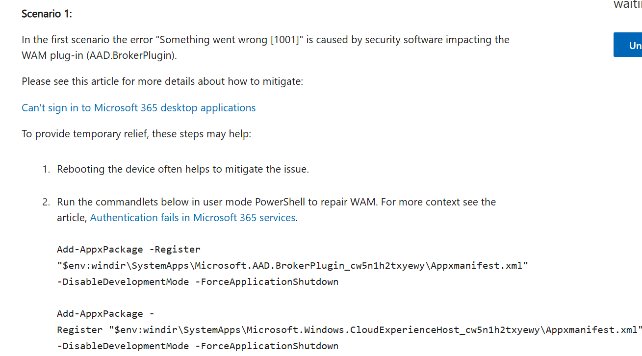 Error code 3399811147 and Error code caa50024 - Microsoft Q&A
