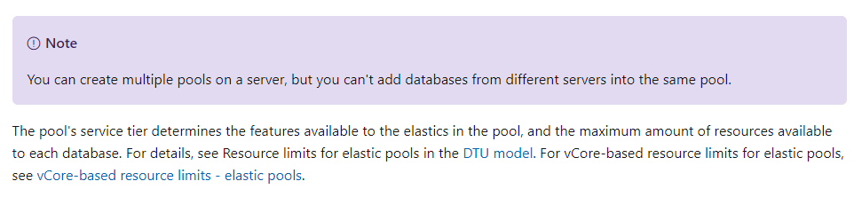 Azure Sql Elastic Pool Between Several Recource Groups Microsoft Qanda