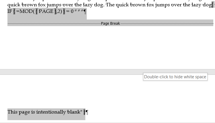 hidden pages (and page numbers) after section break (odd page ...
