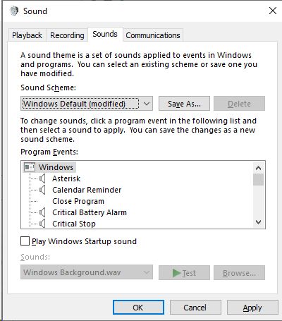 Where to change *Reminders window* pop-up sound that plays when ...