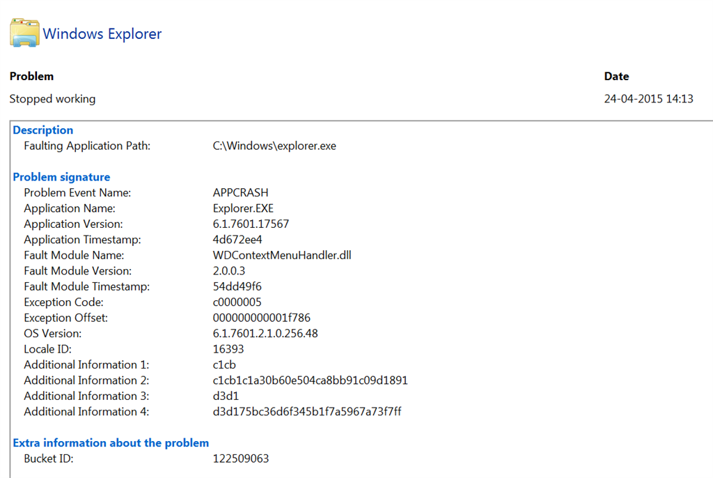 APP CRASH IN WINDOWS 7 - Microsoft Q&A
