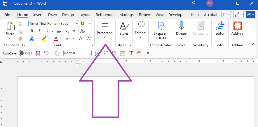 In Word, how do I get the Paragraph Group options on the Home tab of ...