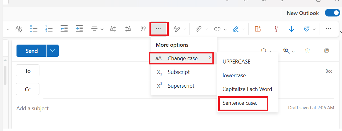 New Outlook - Auto Capitalization - Microsoft Q&A
