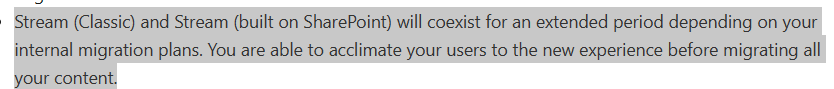 Enable Stream Classic for some users - Microsoft Q&A