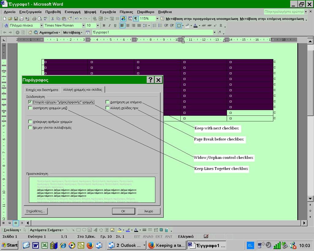 Keeping a table on one page - Microsoft Q&A