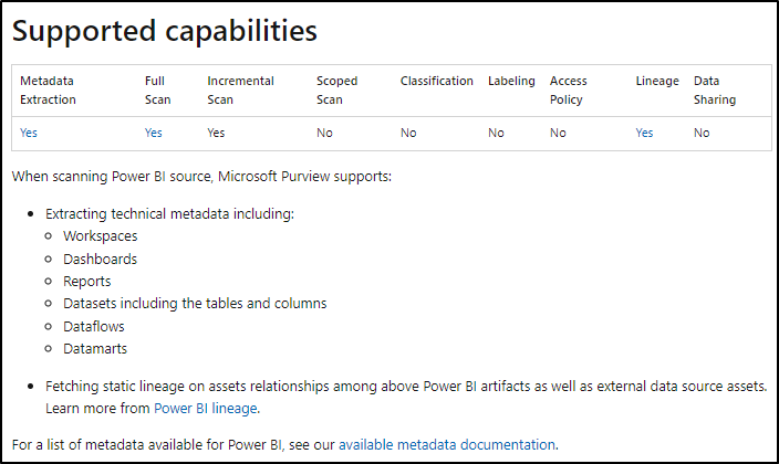When running Power BI scan using Azure Purview, does it scan O365 ...