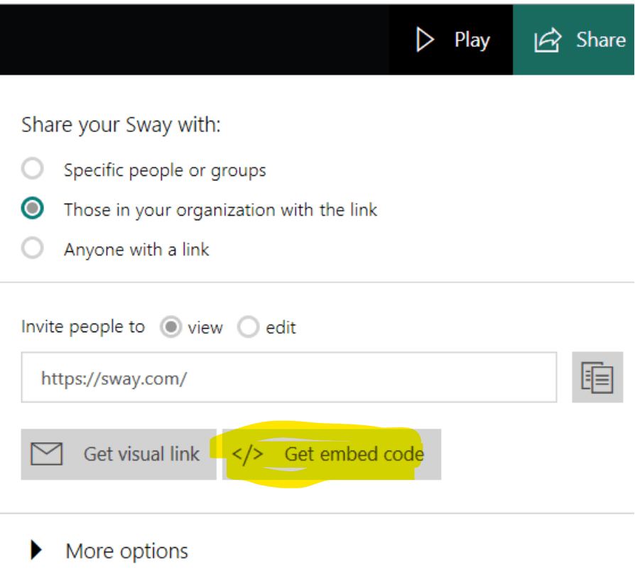 Integrate a Sway link into a Project Web App Home page - Microsoft Q&A