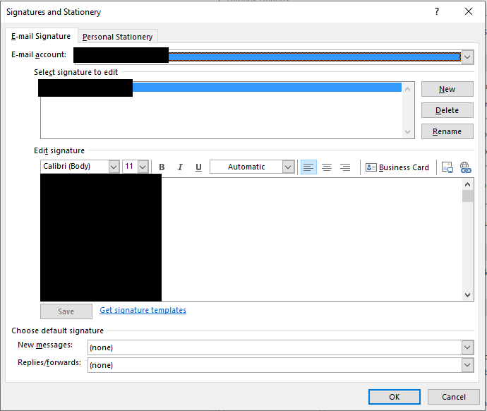 Default Email Signature Not Saving - Microsoft Q&A