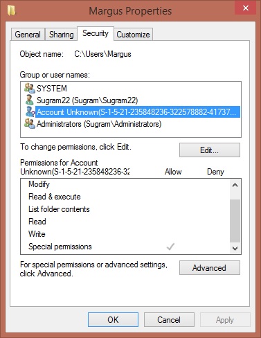 is Account Unknown(S-1-5-21-235848236-322578882-4173758772-1003) Trace ...