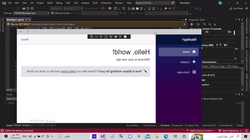 MAUI Blazor doesn't support right-to-left (RTL) layout in Windows - Microsoft Q&A