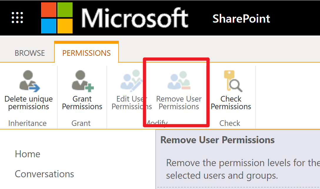 How do I remove the Microsoft 365 Group permissions from a SharePoint folder? - Microsoft Q&A