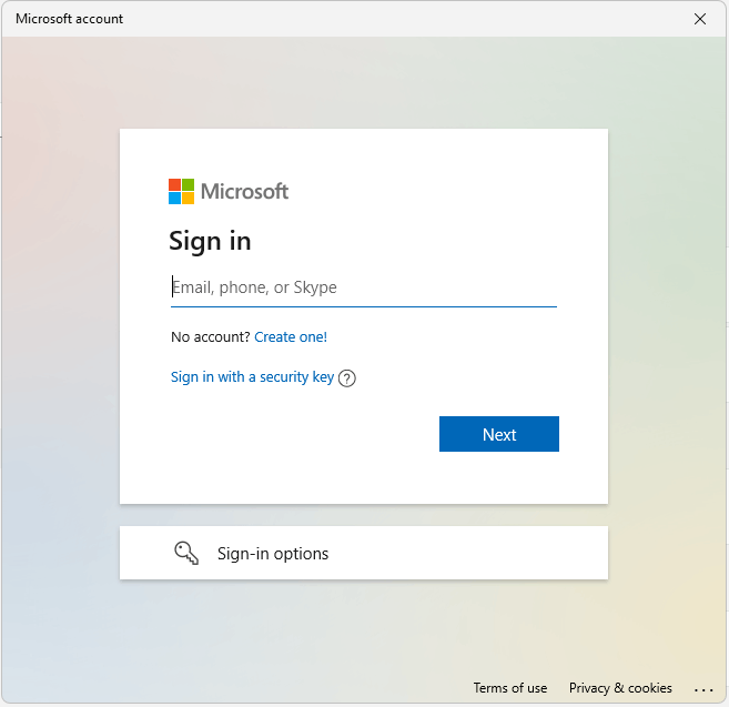 Microsoft sign in page. - Microsoft Q&A