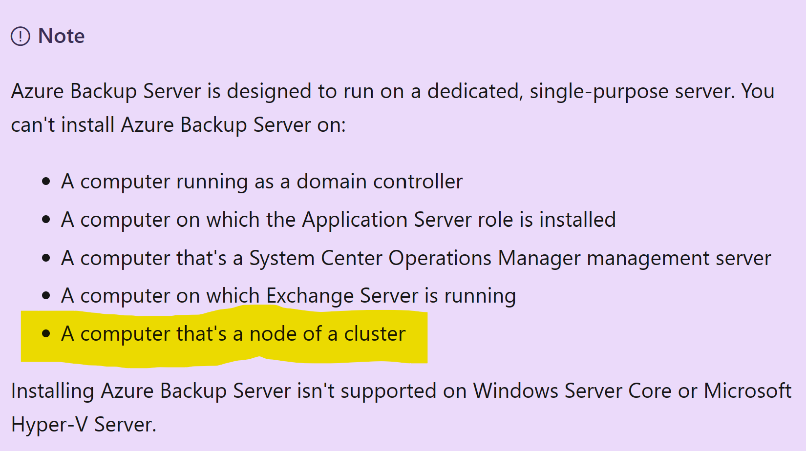 Can Microsoft Azure Backup Server Run On A Windows Failover Cluster Node Microsoft Qanda
