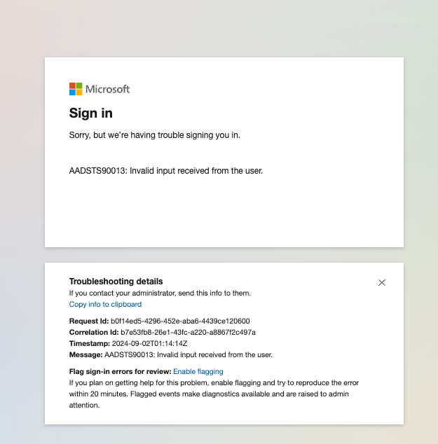 Following MS Docs guide gives me an error - Microsoft Q&A