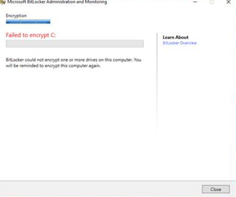 mecm bicloker partial failure - Microsoft Q&A